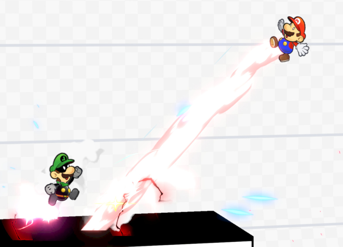 Mr. L over Paper Luigi (Paper Mario Moveset) Mod for Super Smash Bros ...
