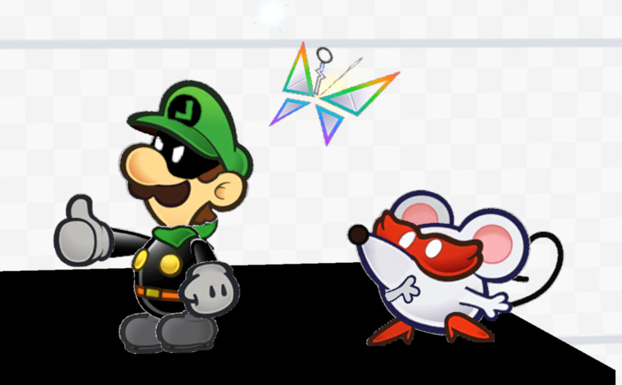 Mr. L over Paper Luigi (Paper Mario Moveset) Mod for Super Smash Bros ...