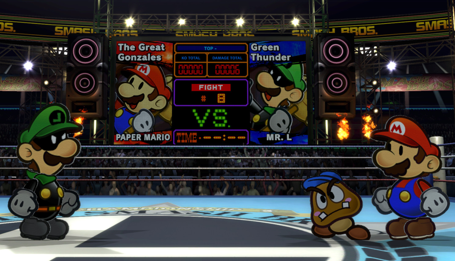 Mr. L over Paper Luigi (Paper Mario Moveset) Mod for Super Smash Bros ...