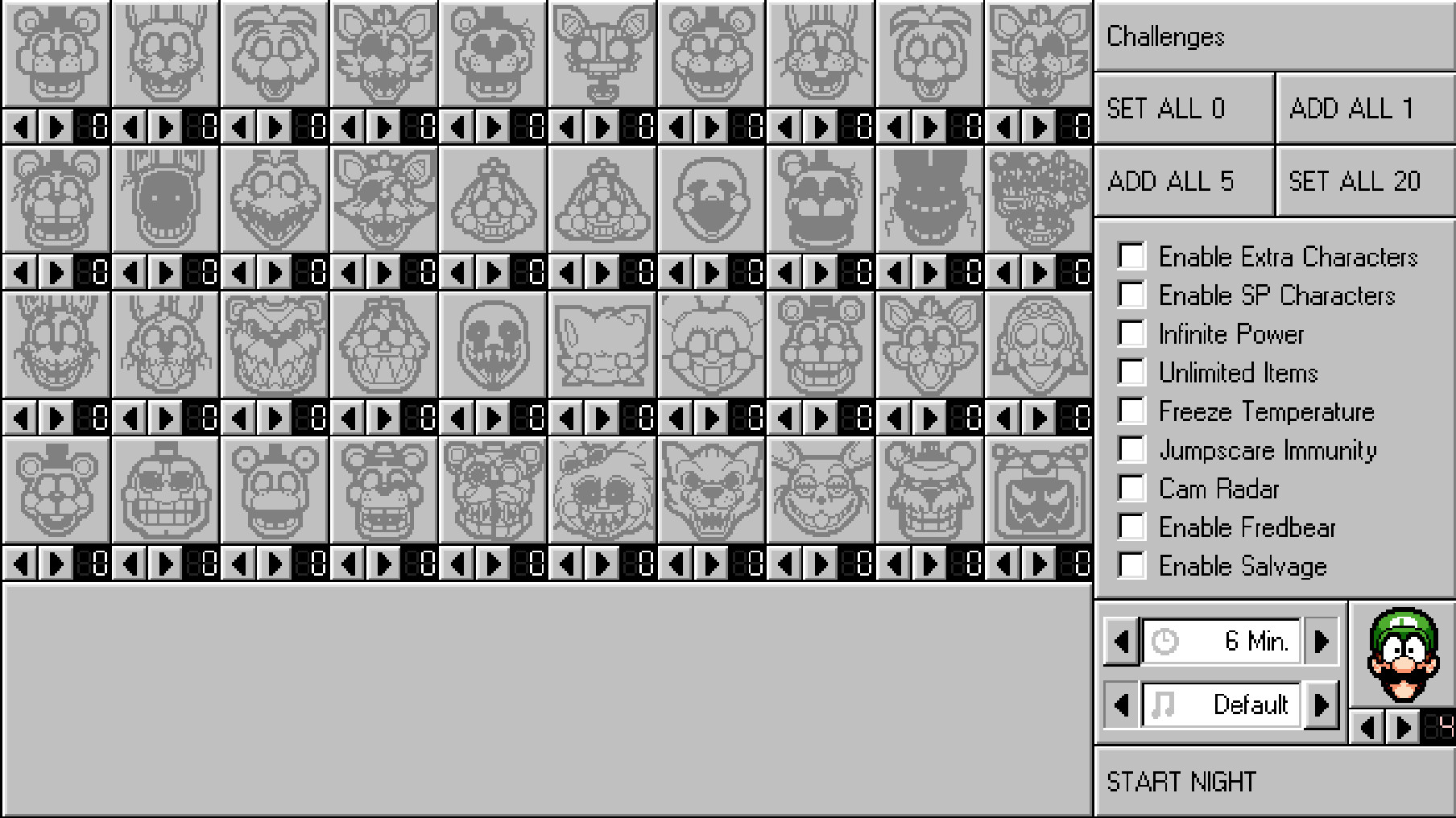 Fredbear and Salvage in Custom Night Mod for Five Nights at Frickbear's ...