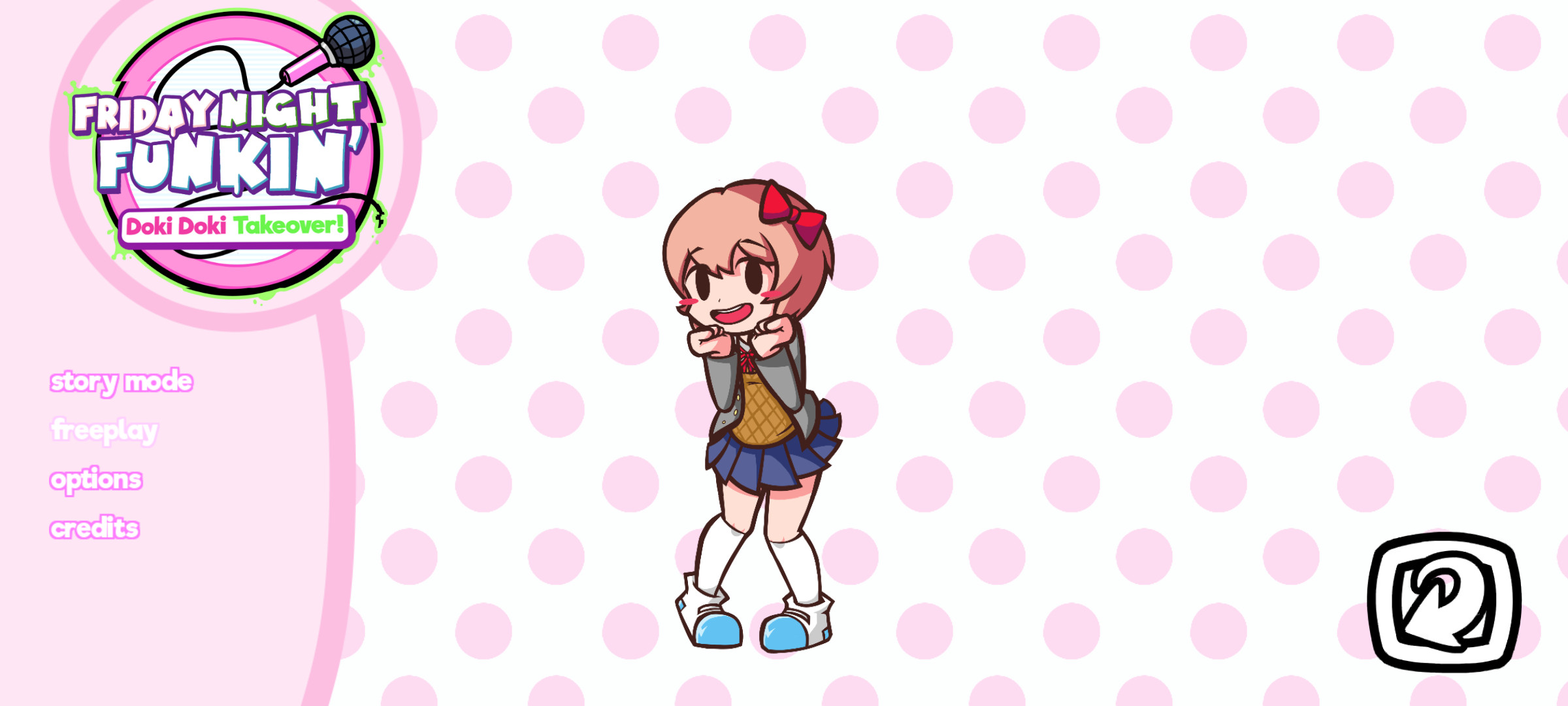 Doki doki takeover Menus for v slice Mod for Friday Night Funkin' | FNF ...
