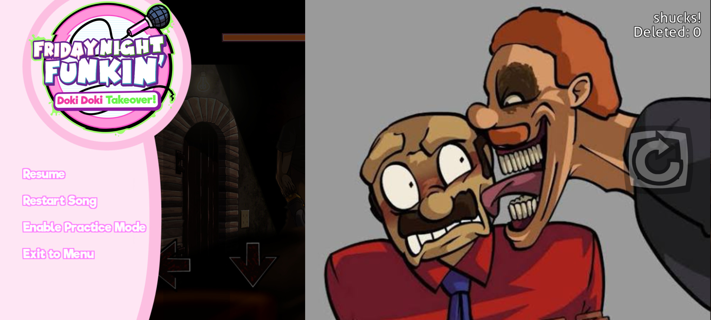 Doki doki takeover Menus for v slice Mod for Friday Night Funkin' | FNF ...