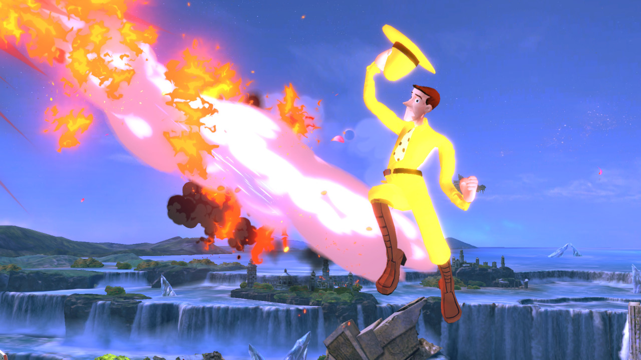 The Man With The Yellow Hat {MOVESET PATCH} Mod for Super Smash Bros ...
