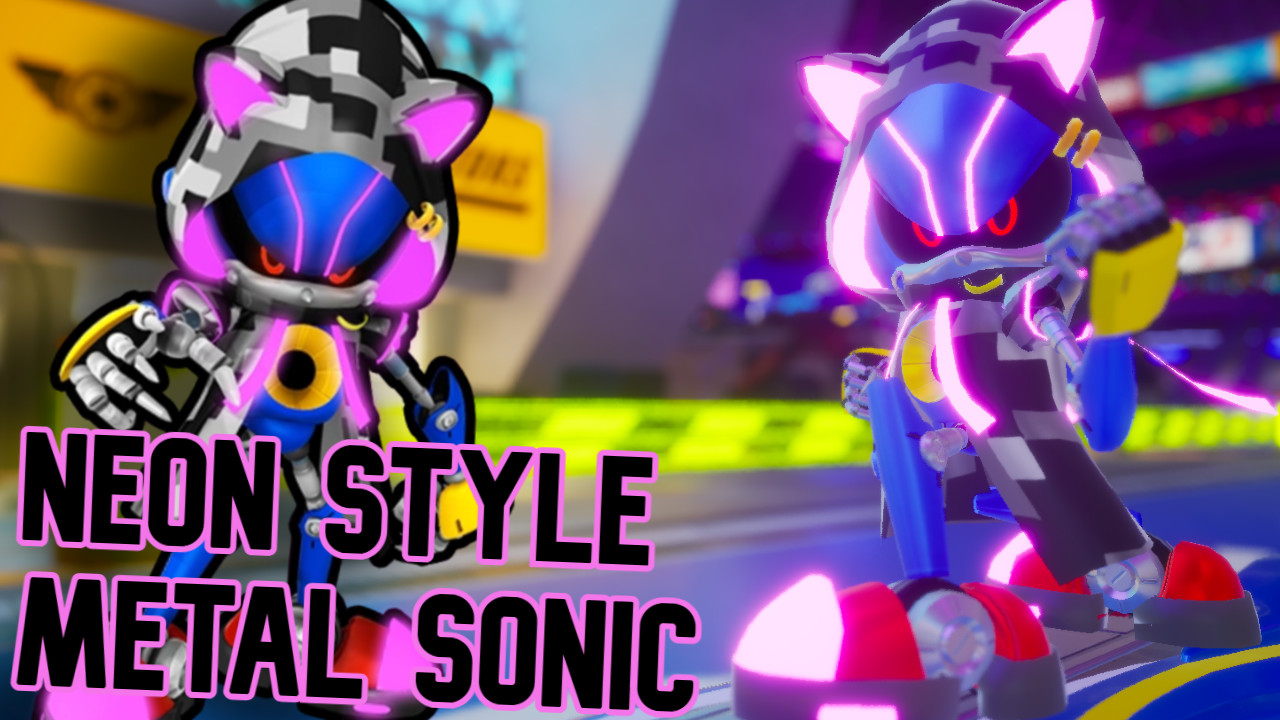 Neon Style Metal Sonic Mod for Sonic Racing: CrossWorlds | SR:CW Mods