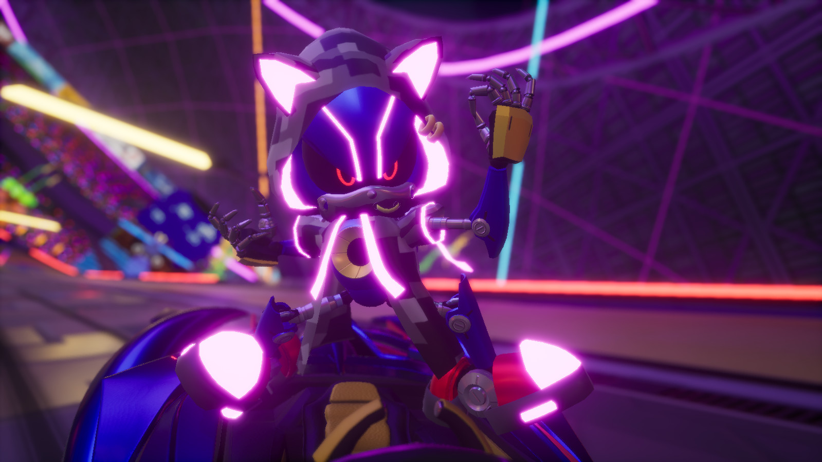 Neon Style Metal Sonic Mod for Sonic Racing: CrossWorlds | SR:CW Mods
