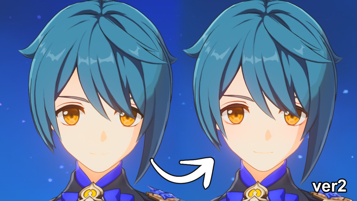 Xingqiu face edit (Compatible) Mod for Genshin Impact | GI Mods