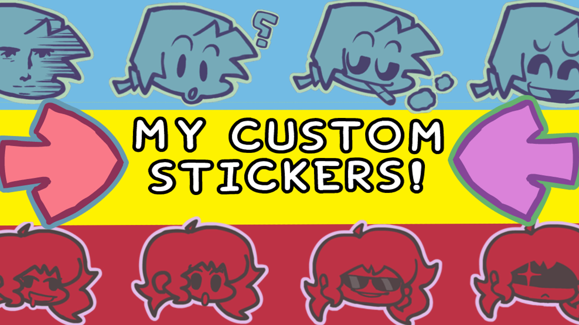 My Custom Stickers!! Mod for Friday Night Funkin' | FNF Mods