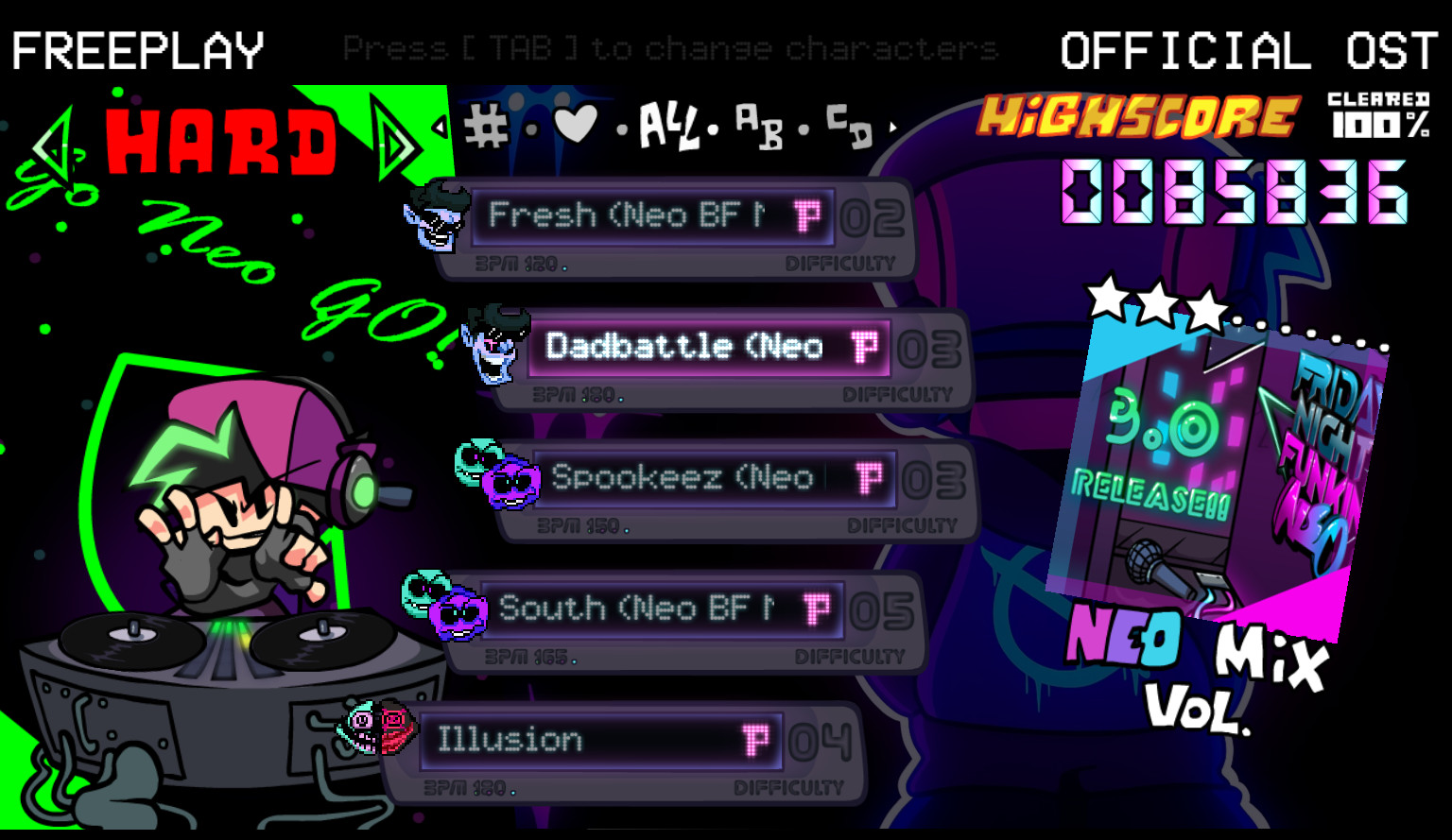FNF: NEO (V-Slice Port) Mod for Friday Night Funkin' | FNF Mods