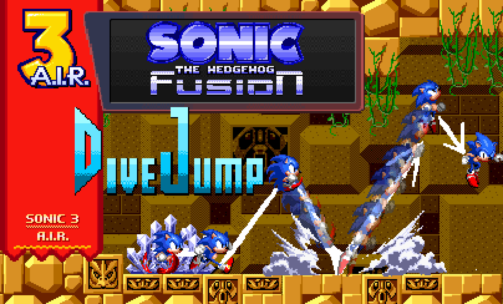 Sonic Fusion Divejump Mod for Sonic 3 A.I.R. | S3AIR Mods