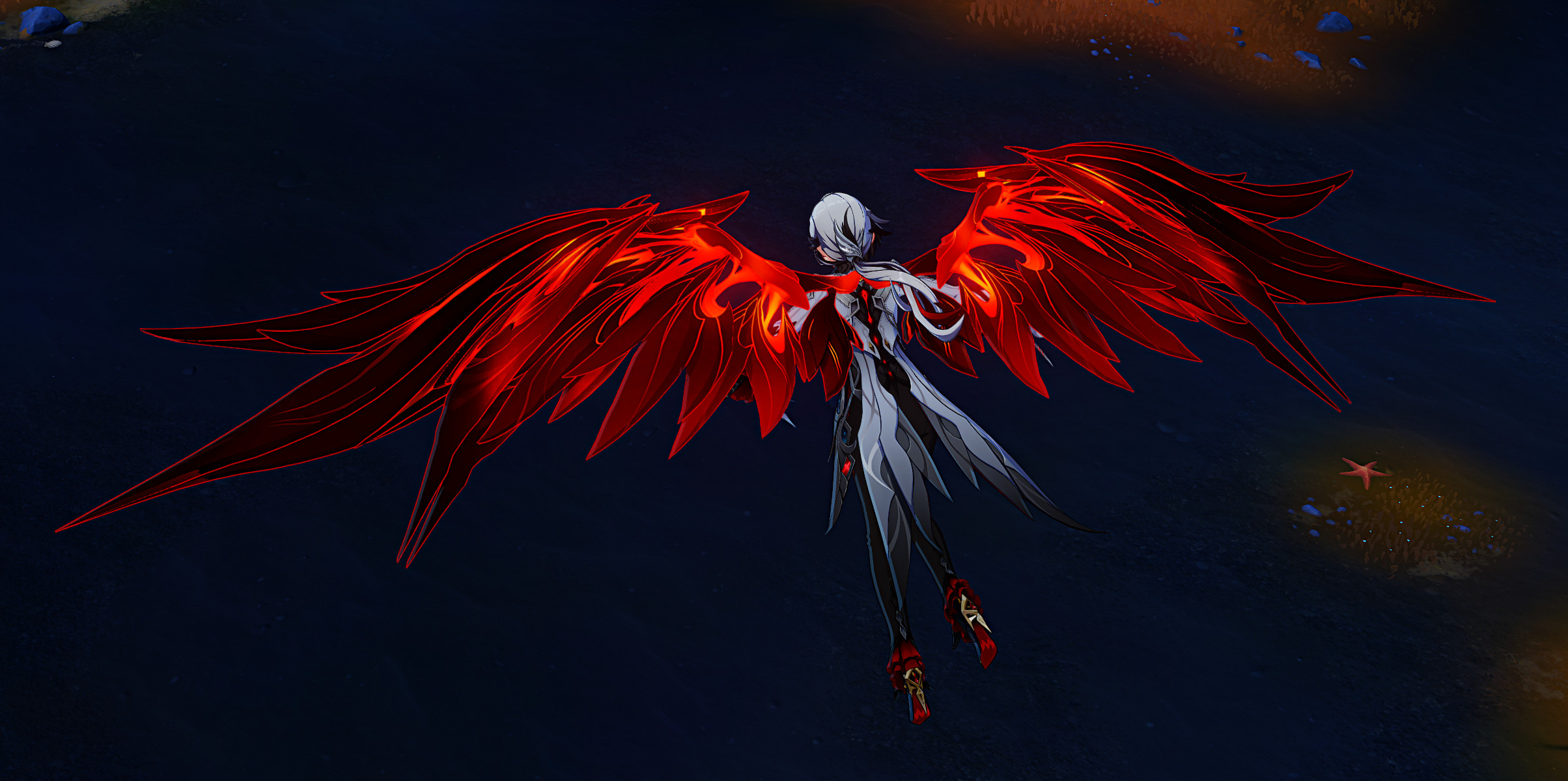 (Red Outlines) Wings of Balemoon Bloodfire Mod for Genshin Impact | GI Mods