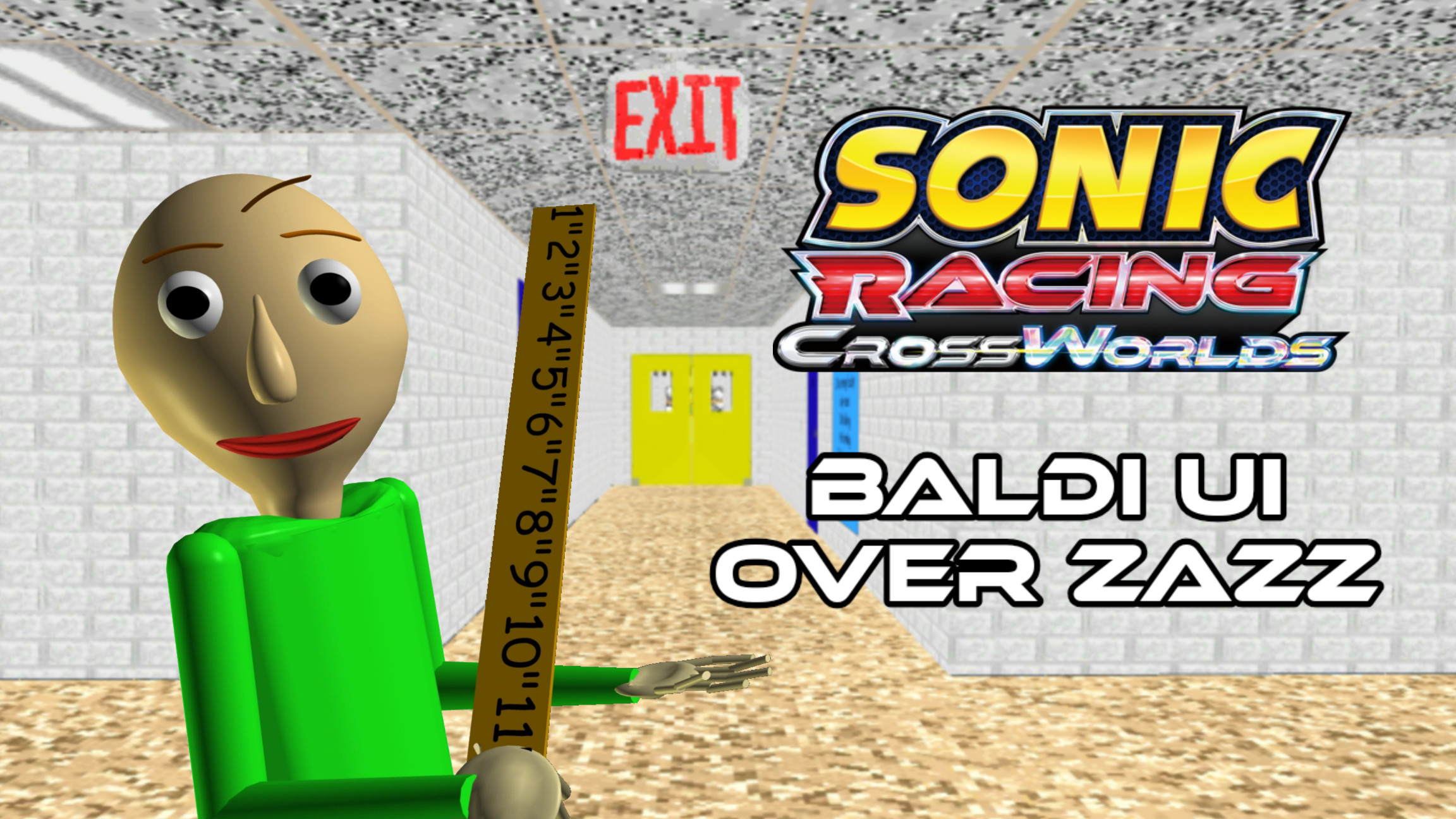 Baldi UI over Zazz Mod for Sonic Racing: CrossWorlds | SR:CW Mods