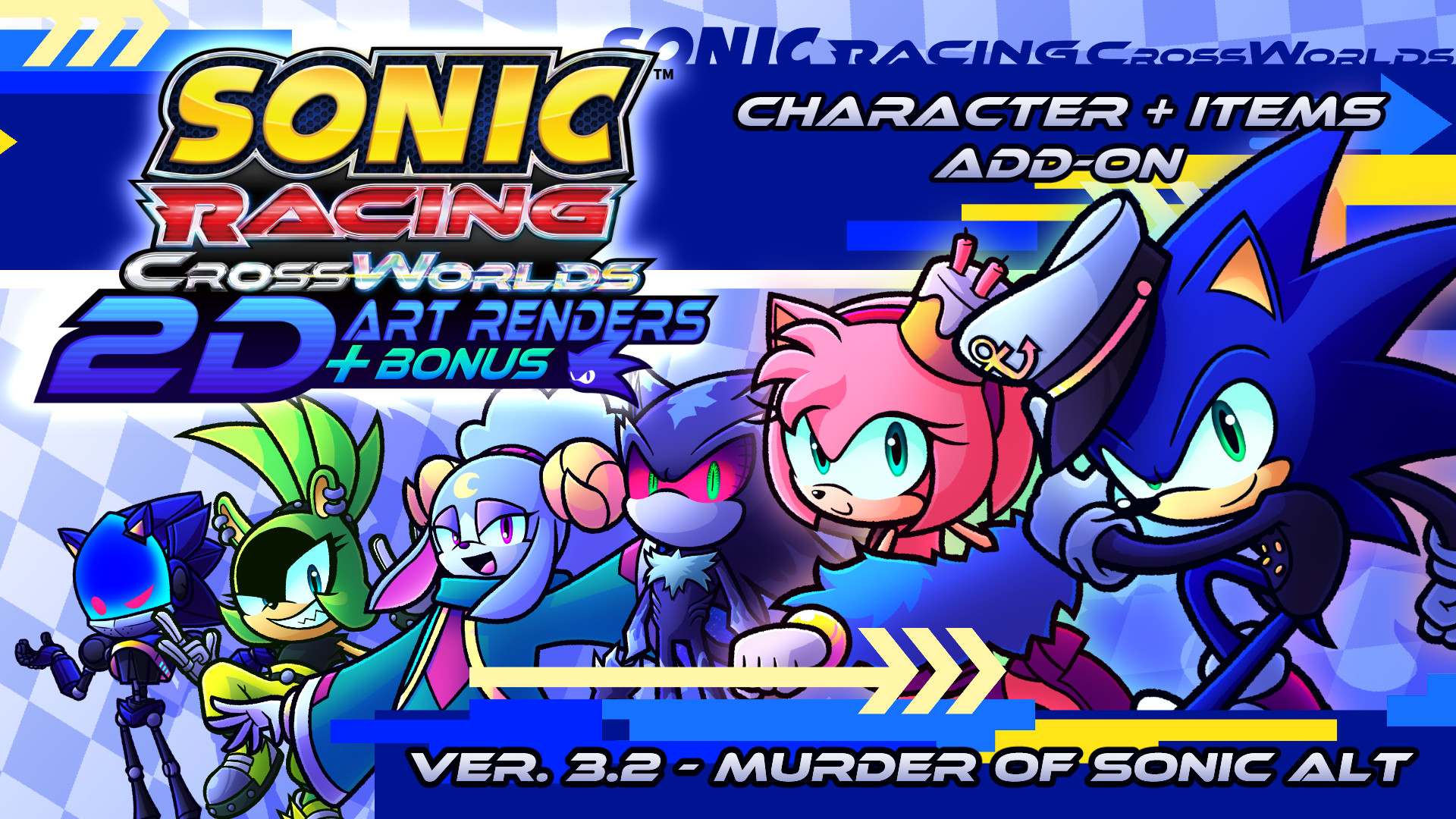 2D Art Renders + Bonus (Add-On) Mod for Sonic Racing: CrossWorlds | SR ...