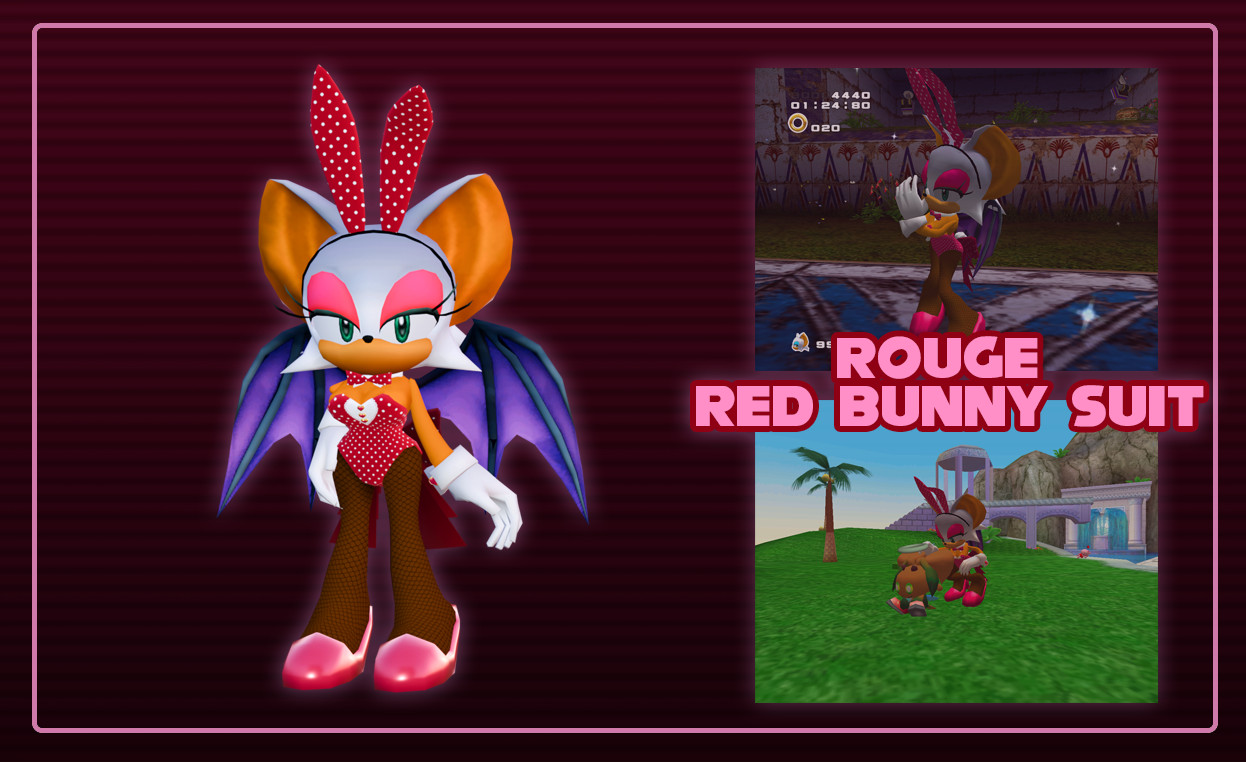 Rouge Red Bunny Suit Mod for Sonic Adventure 2 | SA2 Mods