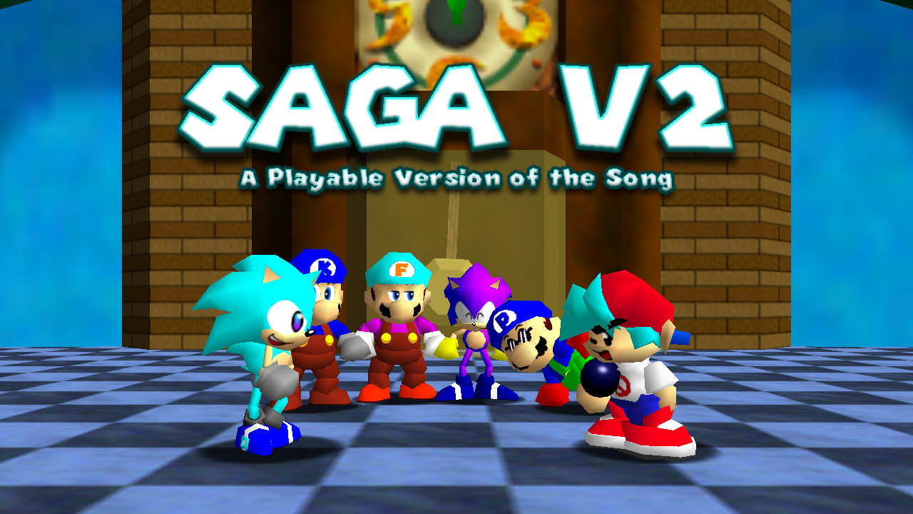 Saga V2 - SMG8 Mix (Playable) Mod for Friday Night Funkin' | FNF Mods