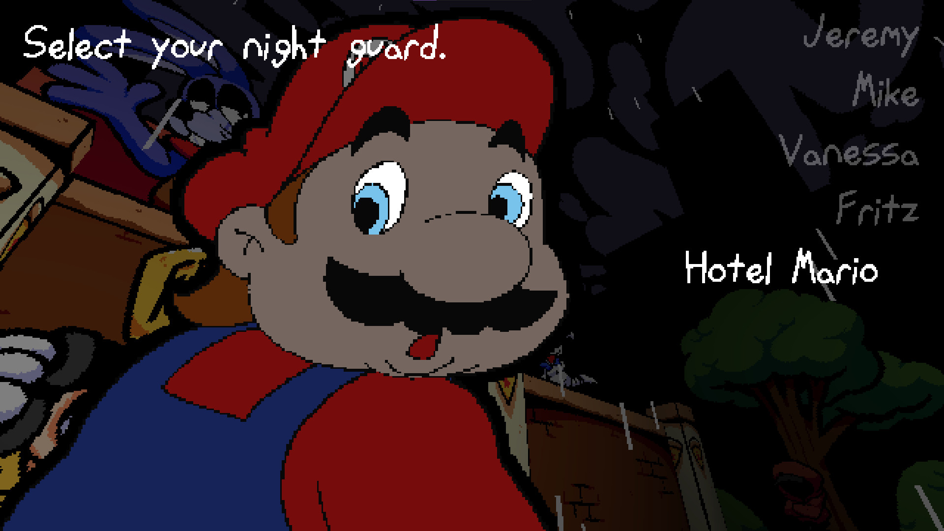 Hotel Mario Nightguard Mod for Five Nights at Frickbear's 3 | FB3 Mods