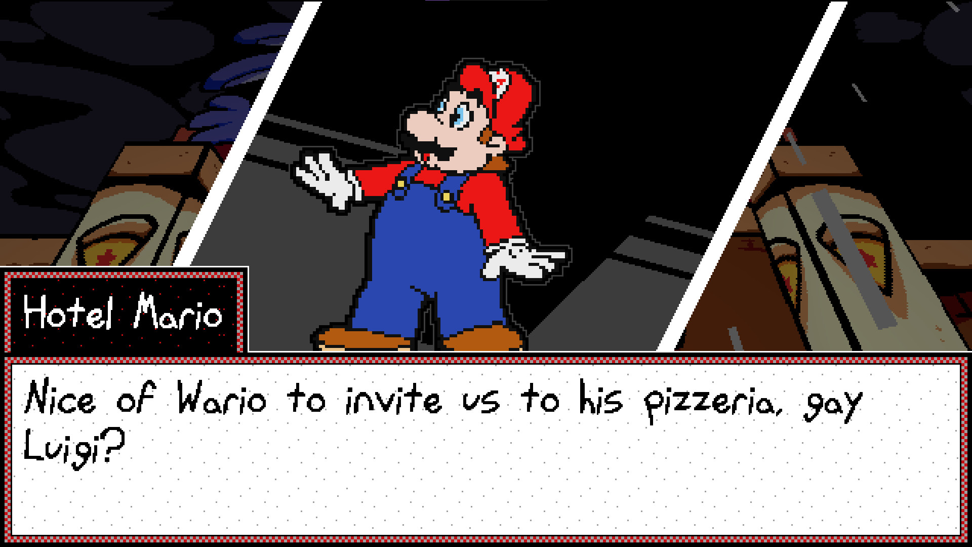 Hotel Mario Nightguard Mod for Five Nights at Frickbear's 3 | FB3 Mods