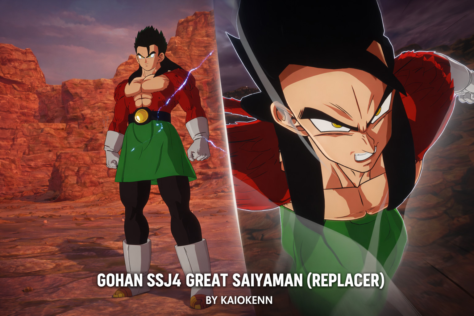 GOHAN SSJ4 GREAT SAIYAMAN (REPLACER) Mod for Dragon Ball: Sparking ...