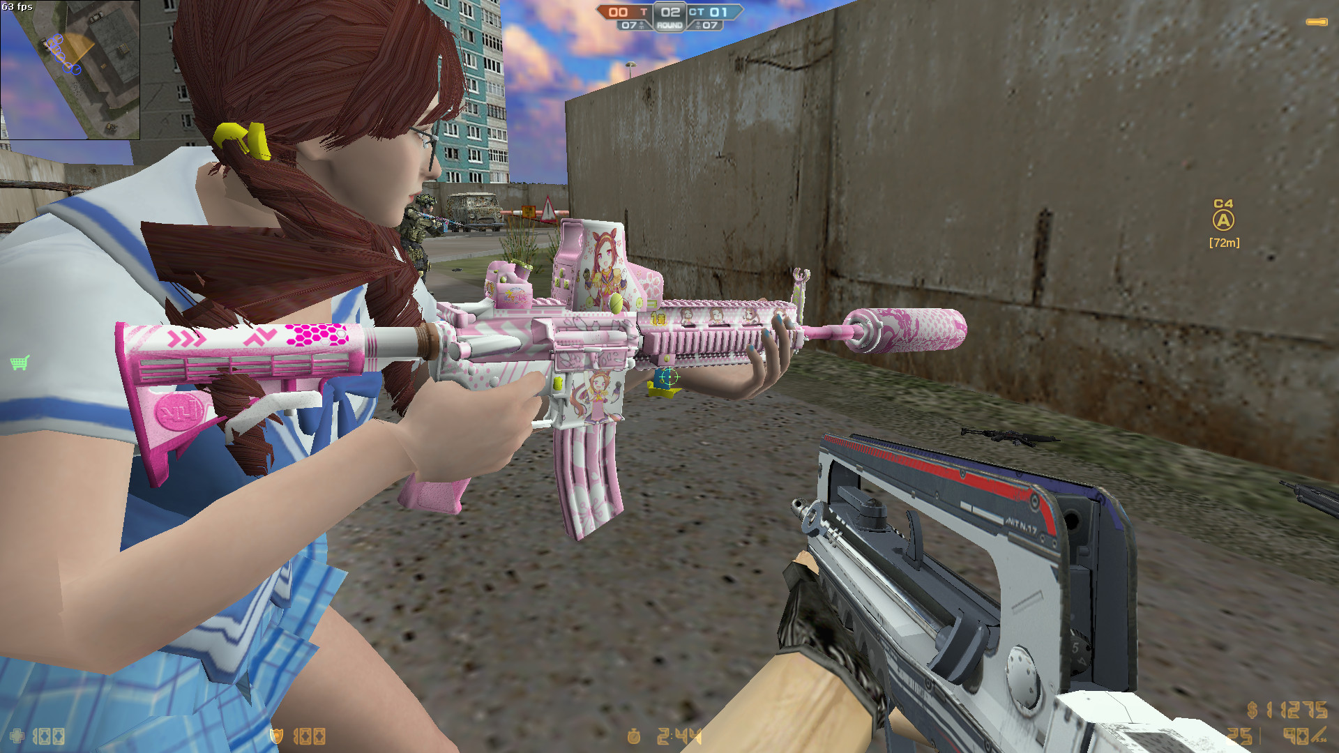 HK-416 Eotech : Sakura Bakushin Ō Mod for Counter-Strike 1.6 | CS1.6 Mods