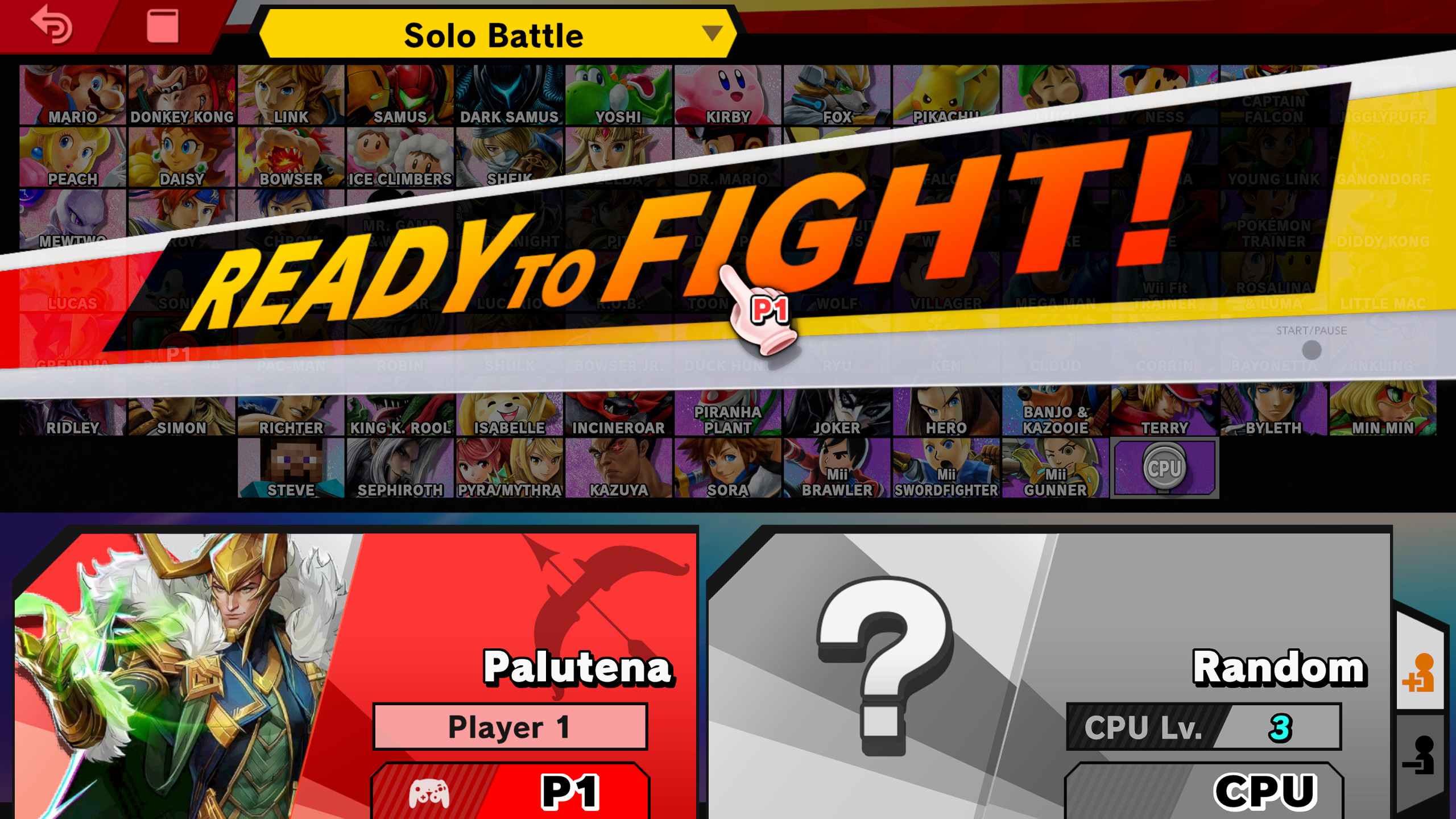 Loki UI over Palutena Mod for Super Smash Bros. Ultimate | SSBU Mods
