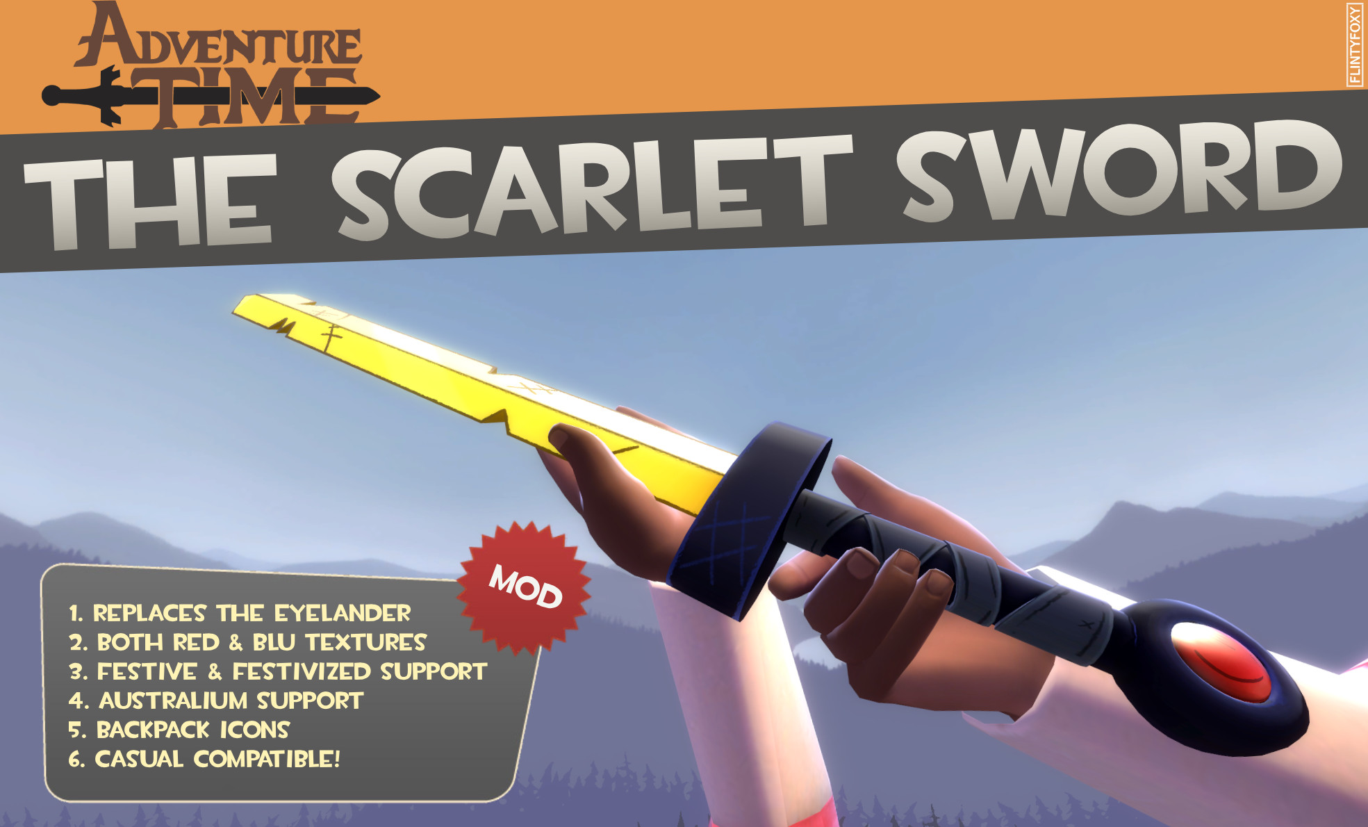 Adventure Time: Scarlet over Eyelander Mod for Team Fortress 2 | TF2 Mods