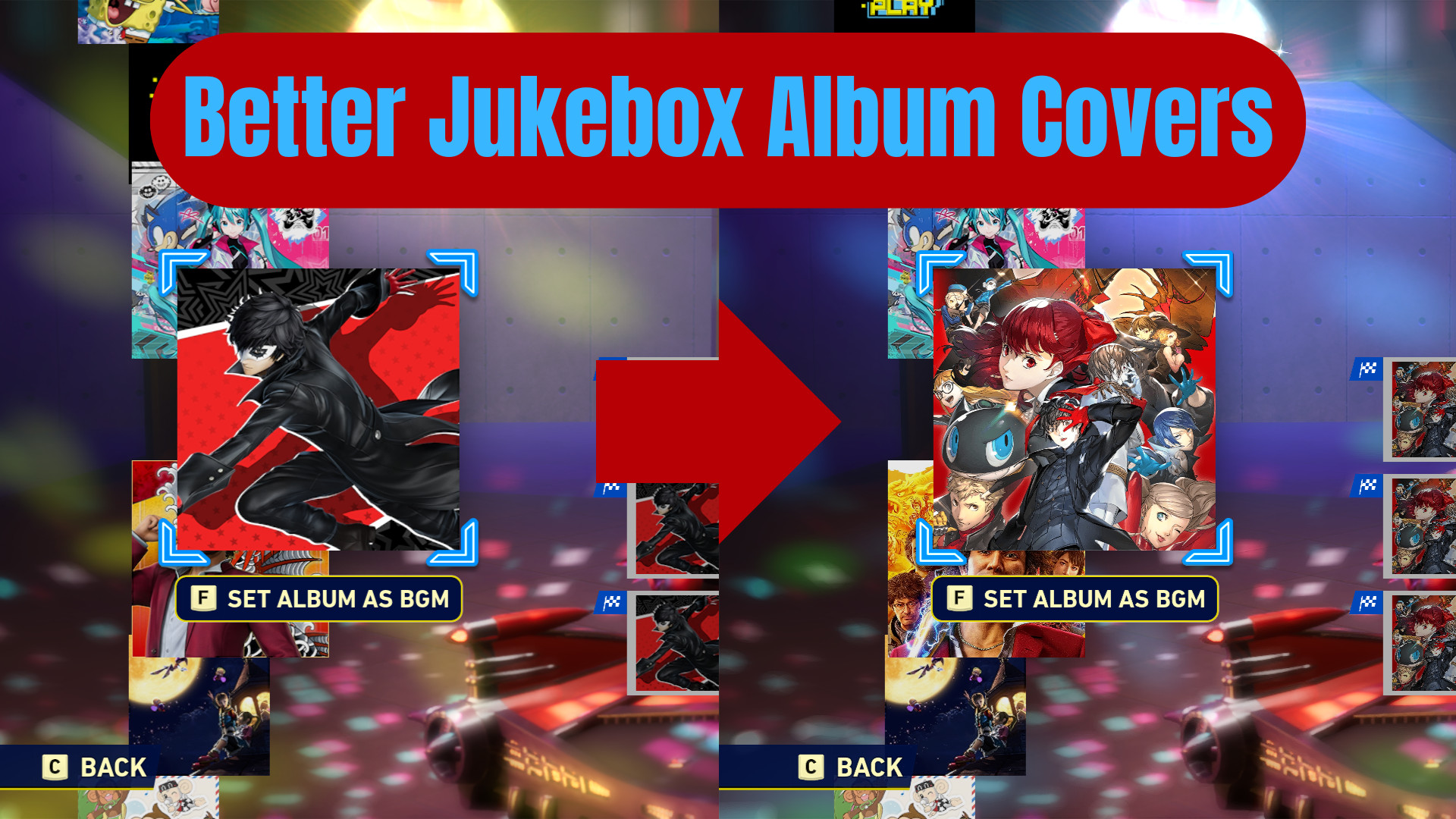 Better Jukebox Album Covers Mod for Sonic Racing: CrossWorlds | SR:CW Mods