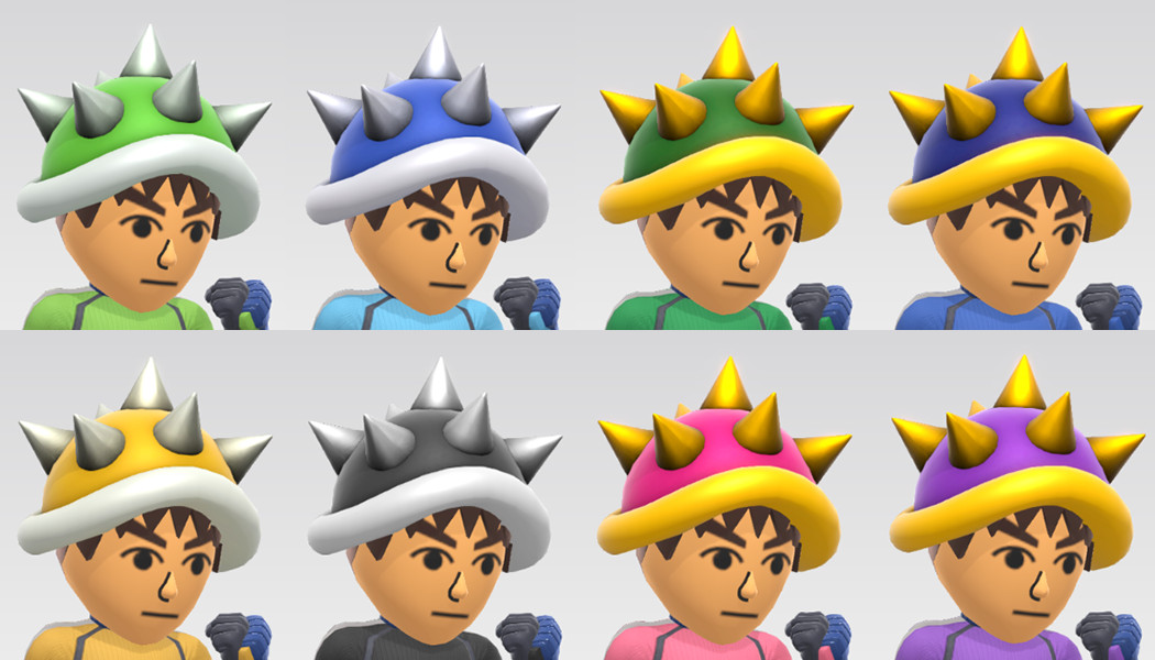 Spiny Mii Hat Recolors Mod for Super Smash Bros. Ultimate | SSBU Mods