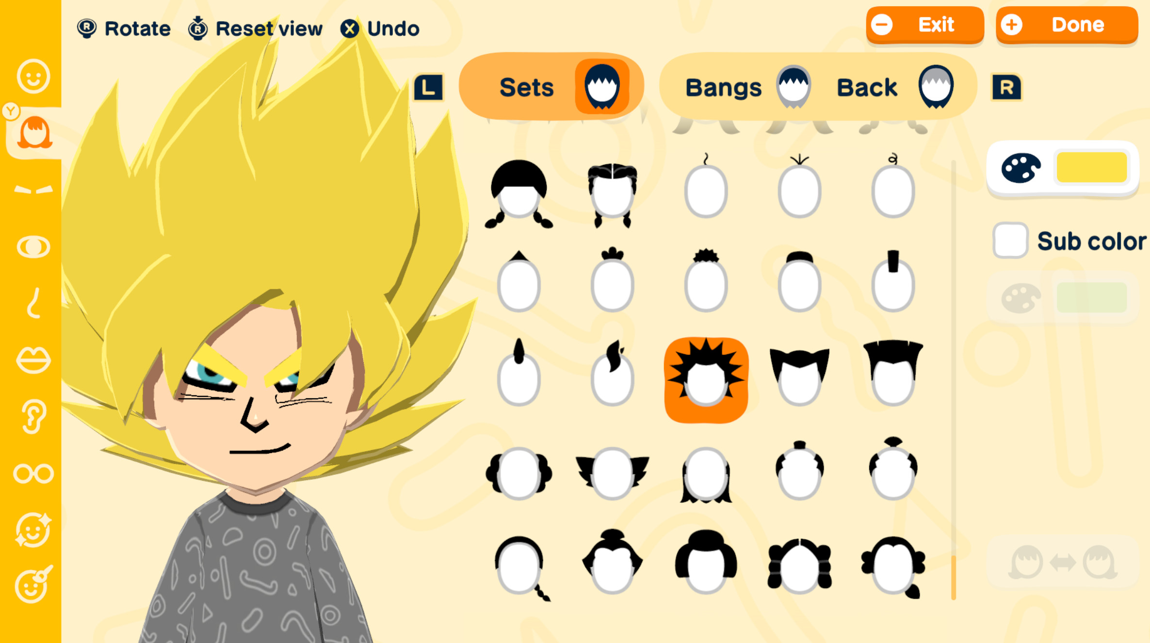 Goku's Hair Mod for Tomodachi Life: Living The Dream | TLLD Mods
