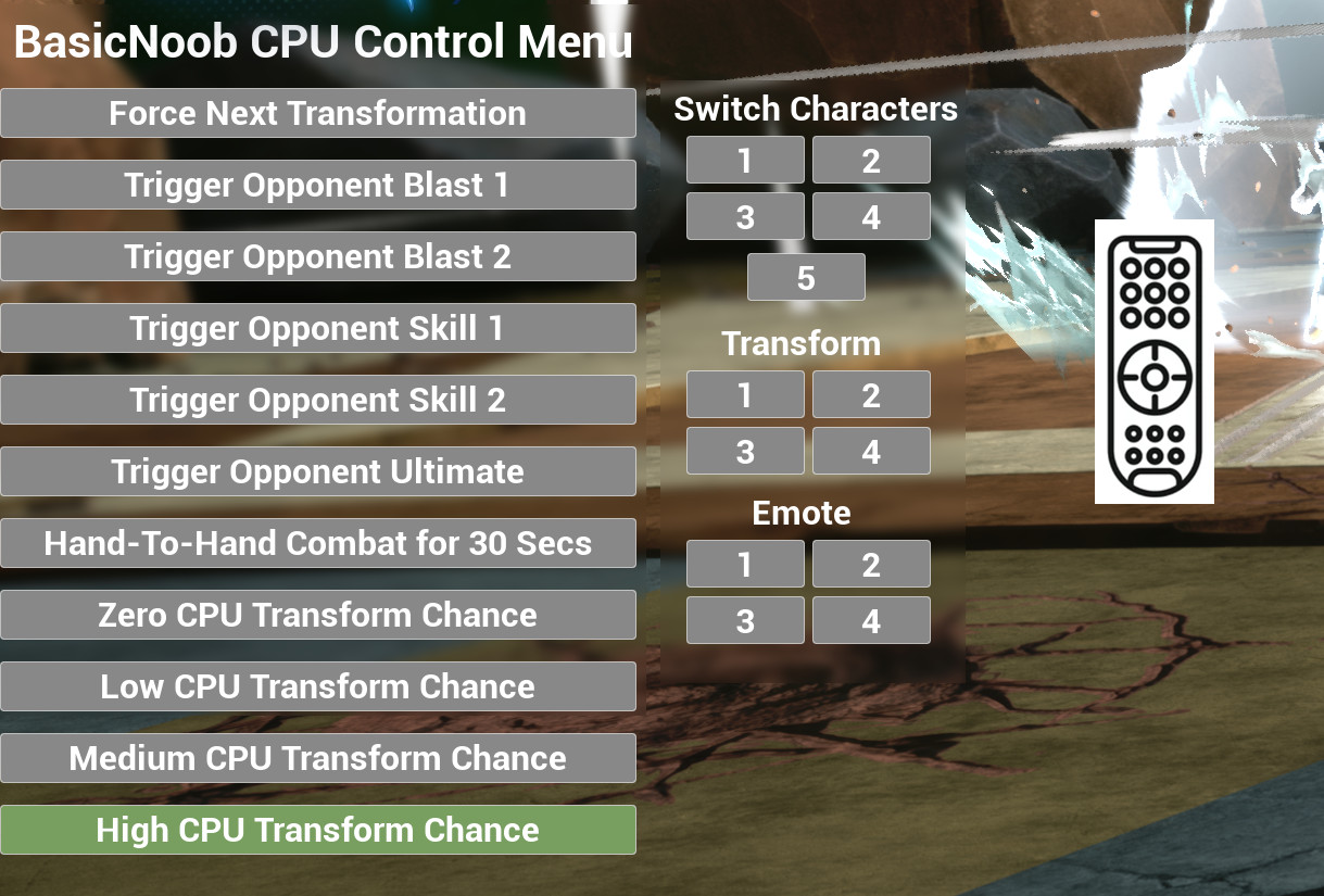 BasicNoobs CPU Control Menu [New Input Update] Mod for Dragon Ball ...