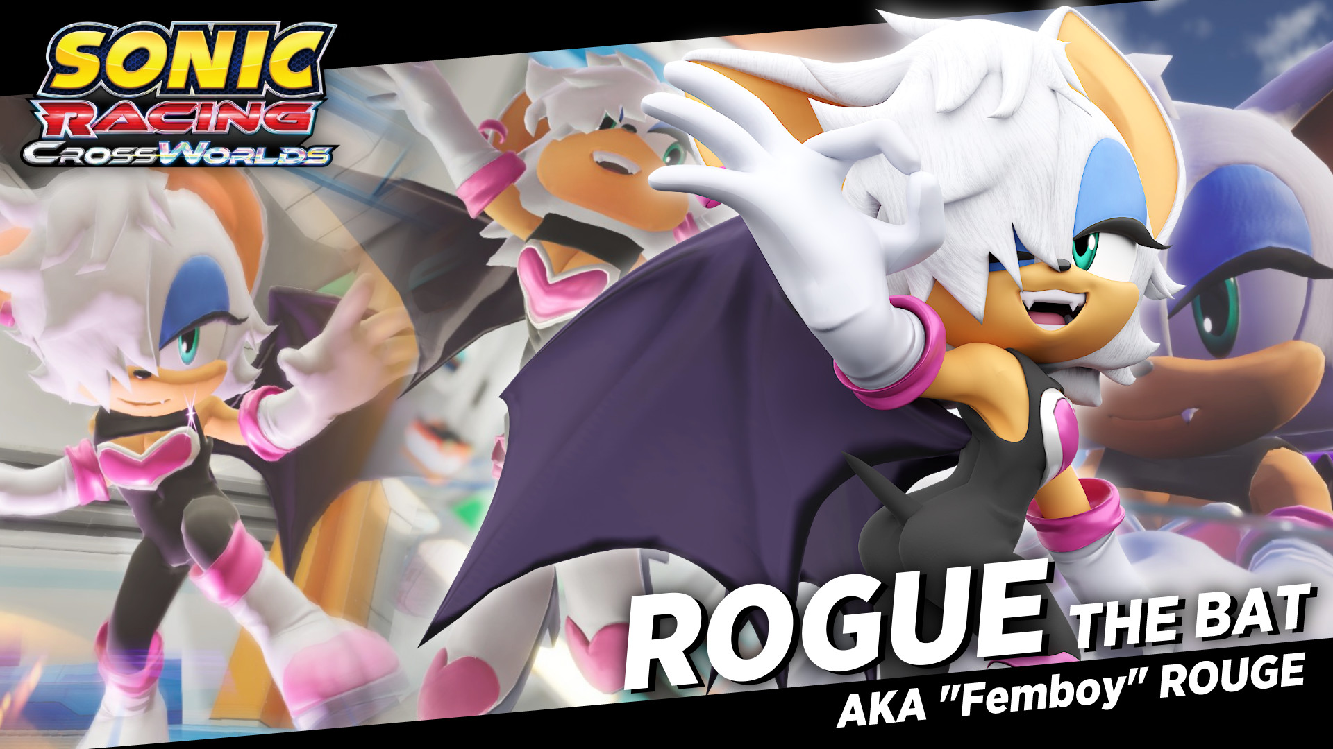 Rogue the Bat (Femboy Rouge) Mod for Sonic Racing: CrossWorlds | SR:CW Mods