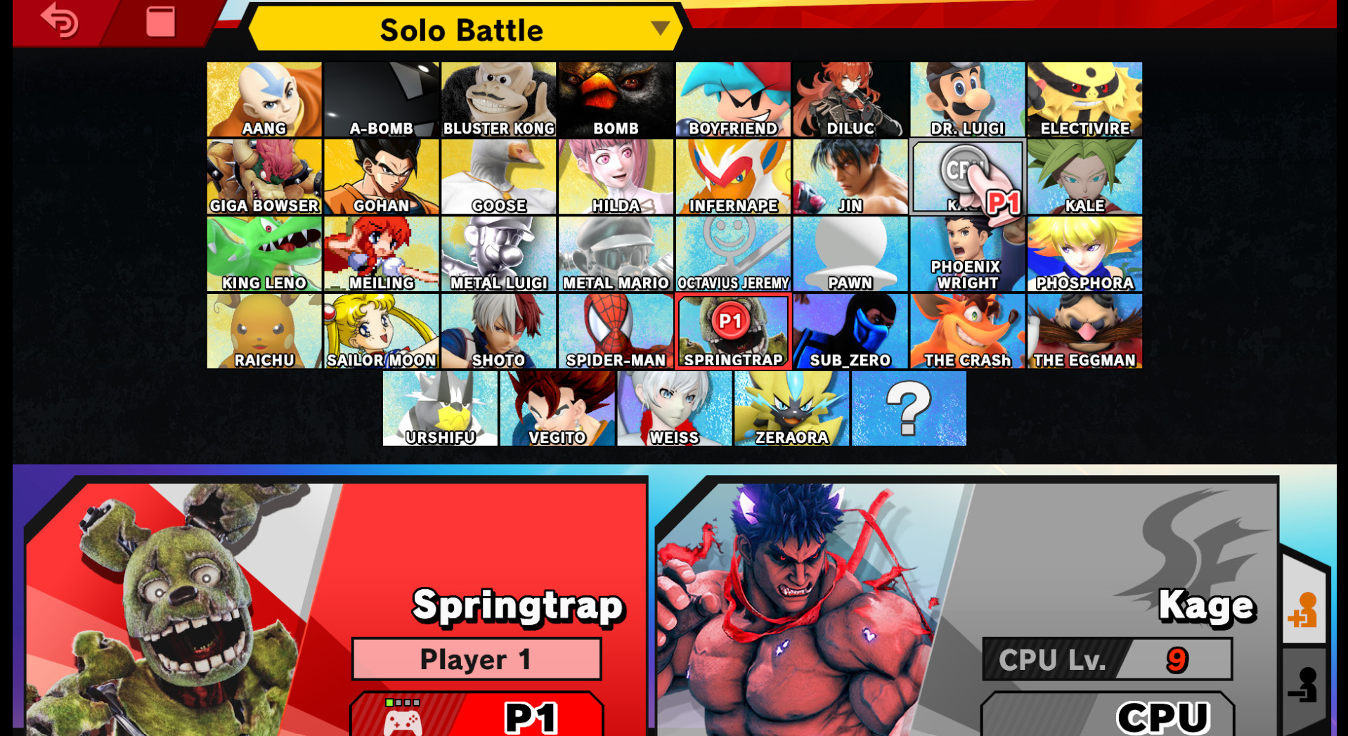 Oops, All Character Mods! Mod for Super Smash Bros. Ultimate | SSBU Mods