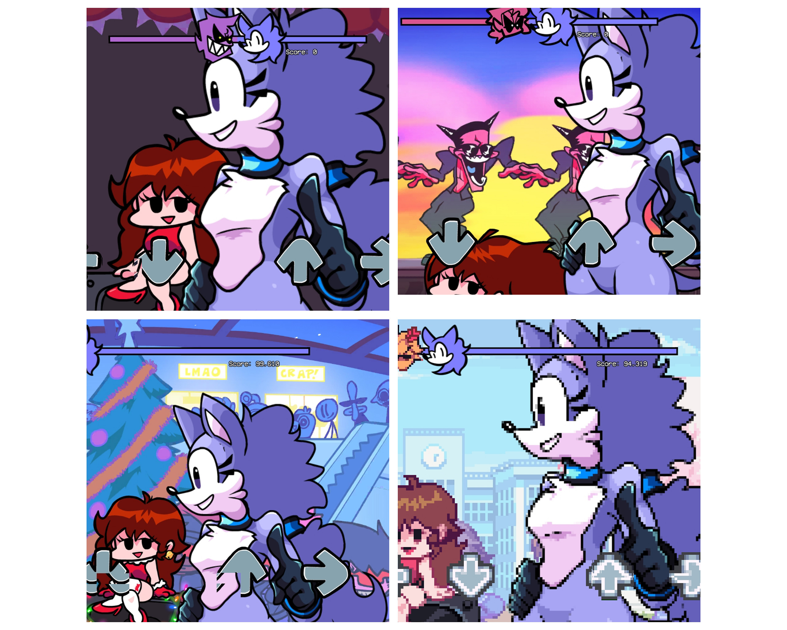 [Wacky the Hedgehog Skin pack] Mod for Friday Night Funkin' | FNF Mods