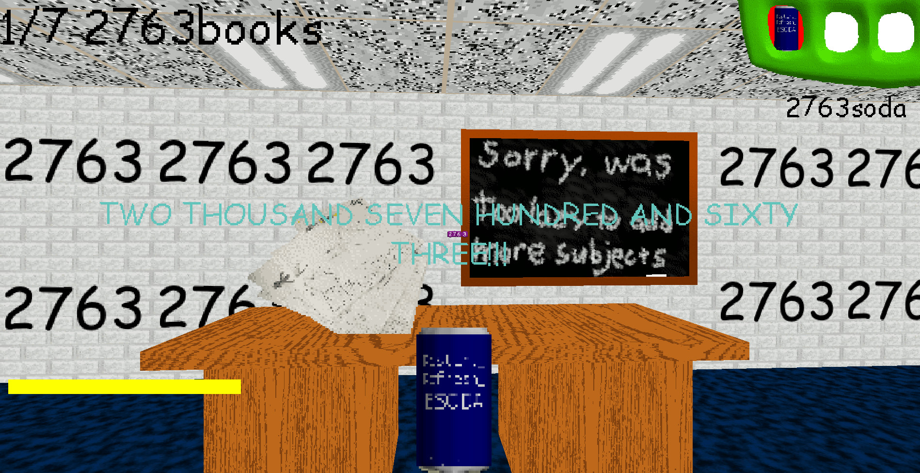 Two Thousand Seven Hundred Sixty Three Mod for Baldi's Basics | Baldi Mods