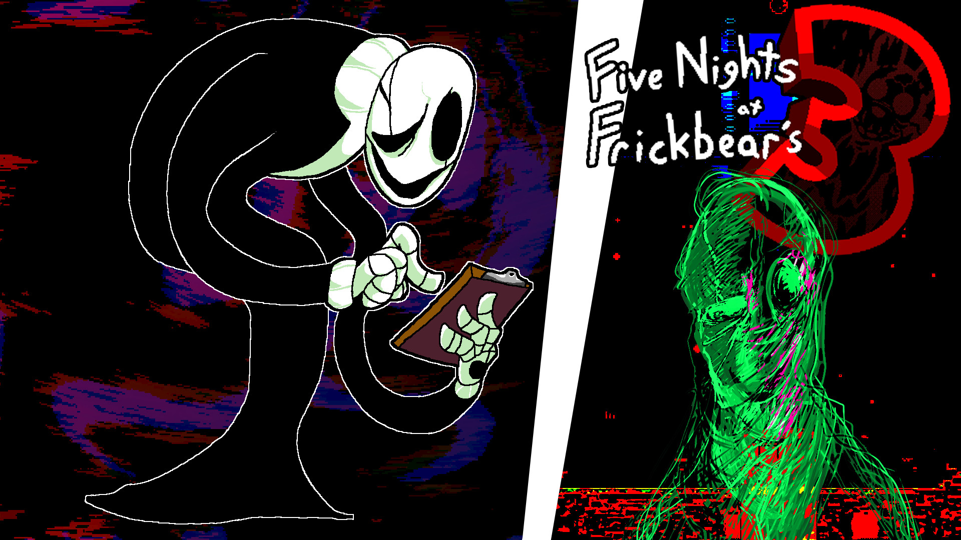 W.D. Gaster (CUSTOM GUARD) Mod for Five Nights at Frickbear's 3 | FB3 Mods