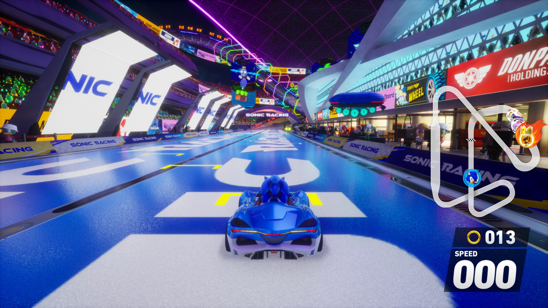 Sonic 35th Anniversary Render over Sonic UI Mod for Sonic Racing ...