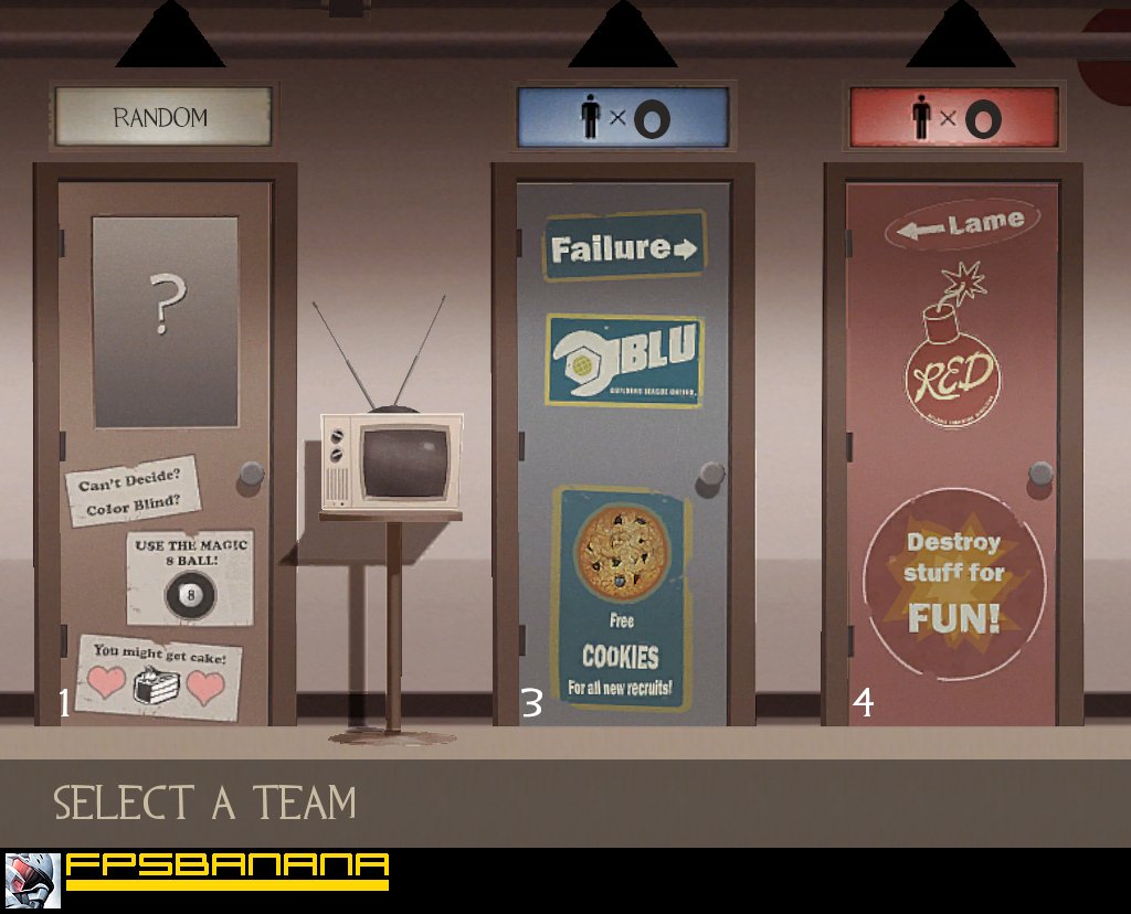 Team selection signs Mod for Team Fortress 2 | TF2 Mods