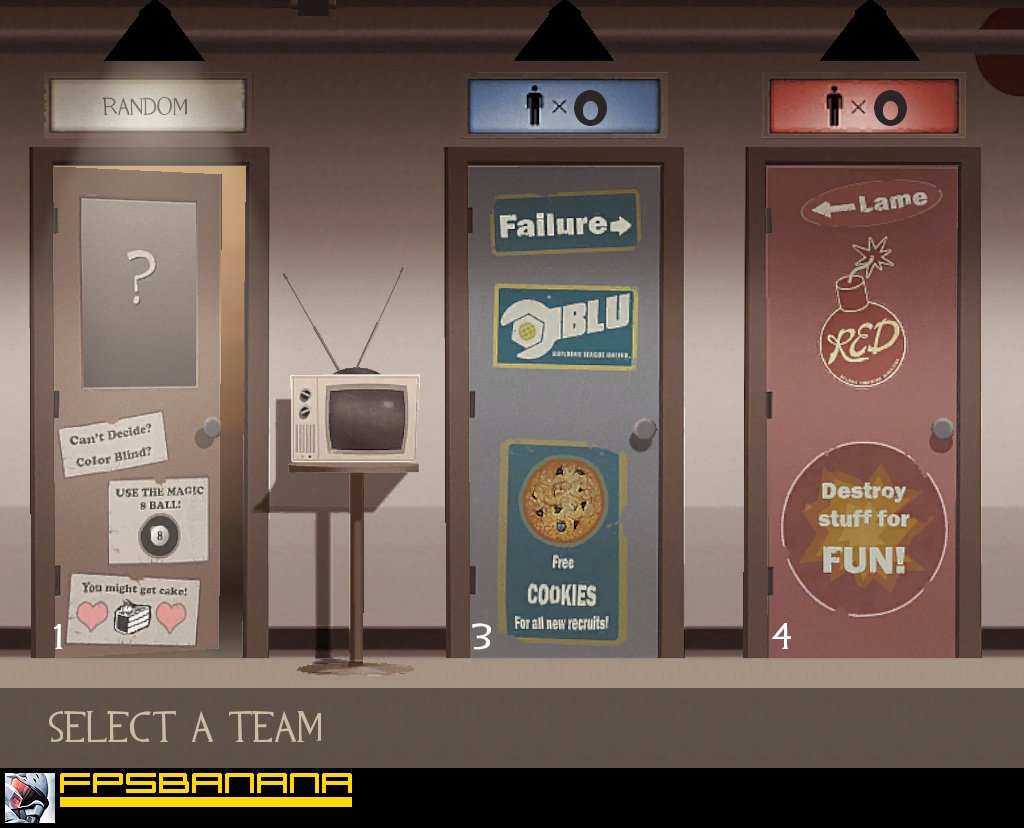 Team selection signs Mod for Team Fortress 2 | TF2 Mods