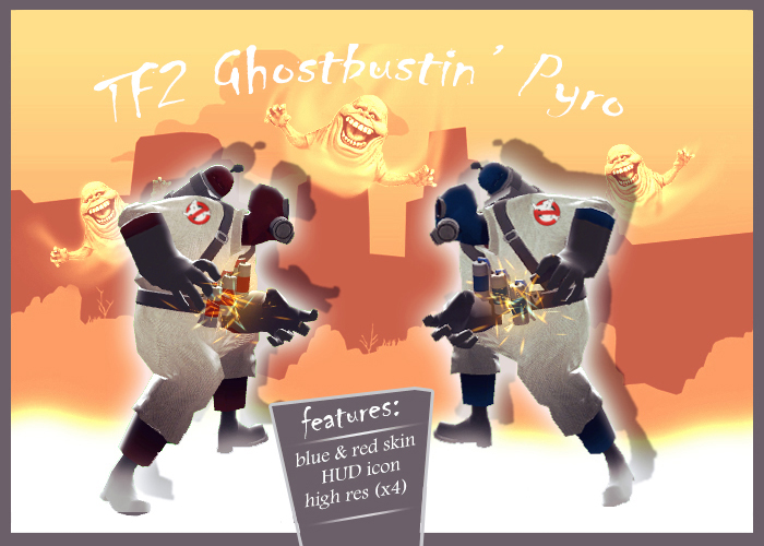 Hi-res Ghostbuster Pyro Skin [Team Fortress 2] [Mods]