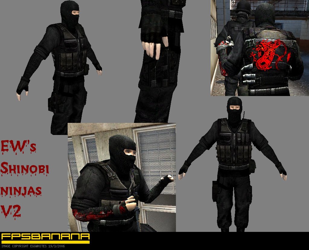 Shinobi Ninjas V2 *fixed Hands* [Counter-Strike: Source] [Mods]