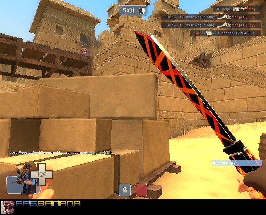 Zebra sniper rifle and kukri [Team Fortress 2] [Mods]