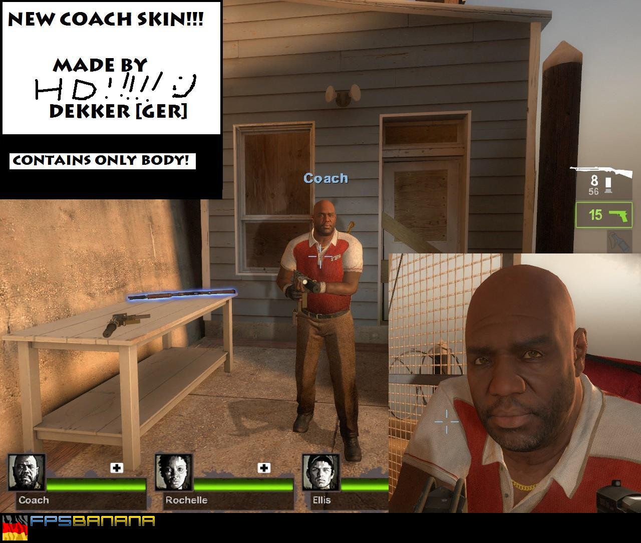 New Coach Skin Mod for Left 4 Dead 2 | L4D2 Mods