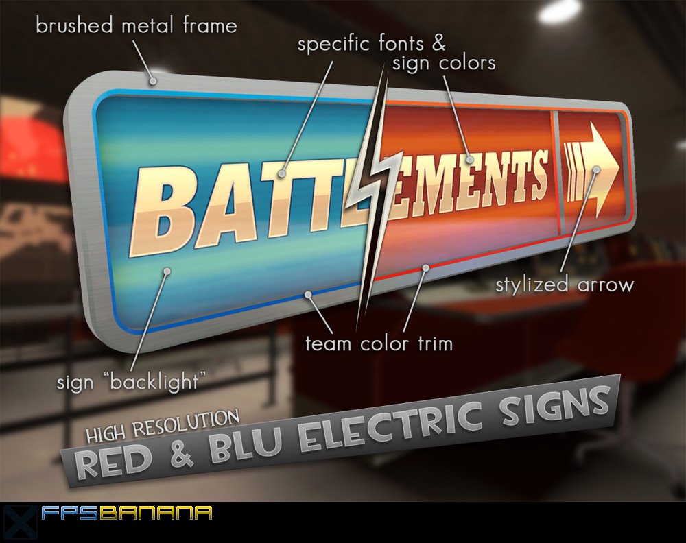 Electric Signs - High Resolution Mod for Team Fortress 2 | TF2 Mods
