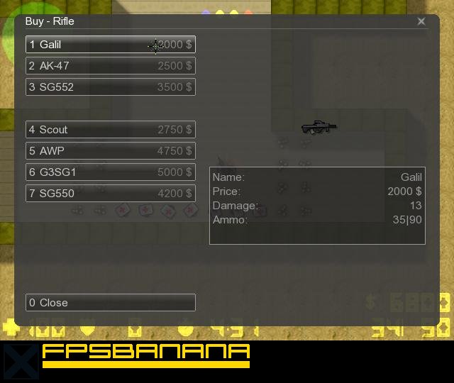 Silenced AUG A3 for Galil Mod for CS2D | CS2D Mods