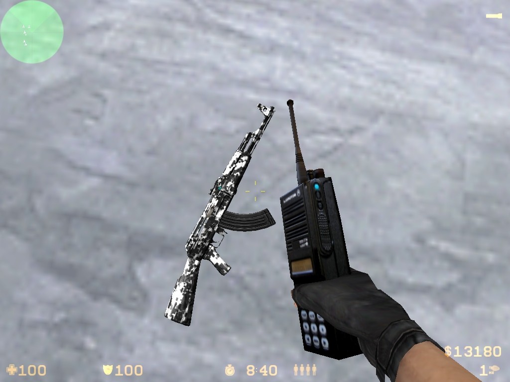 Digital Snow Camo Ak-47 Mod for Counter-Strike: Condition Zero | CS:CZ Mods