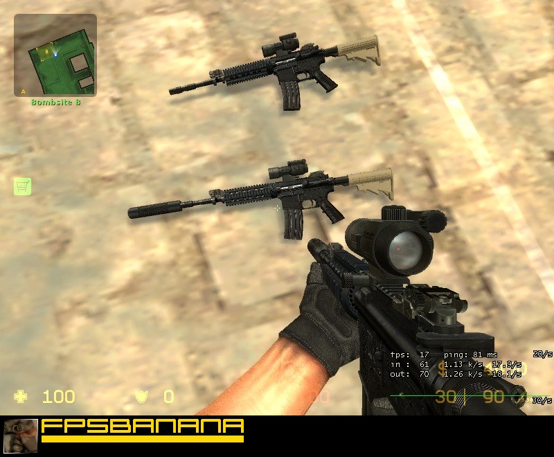 MGS4 M4 Custom Mod for Counter-Strike: Source | CS:S Mods