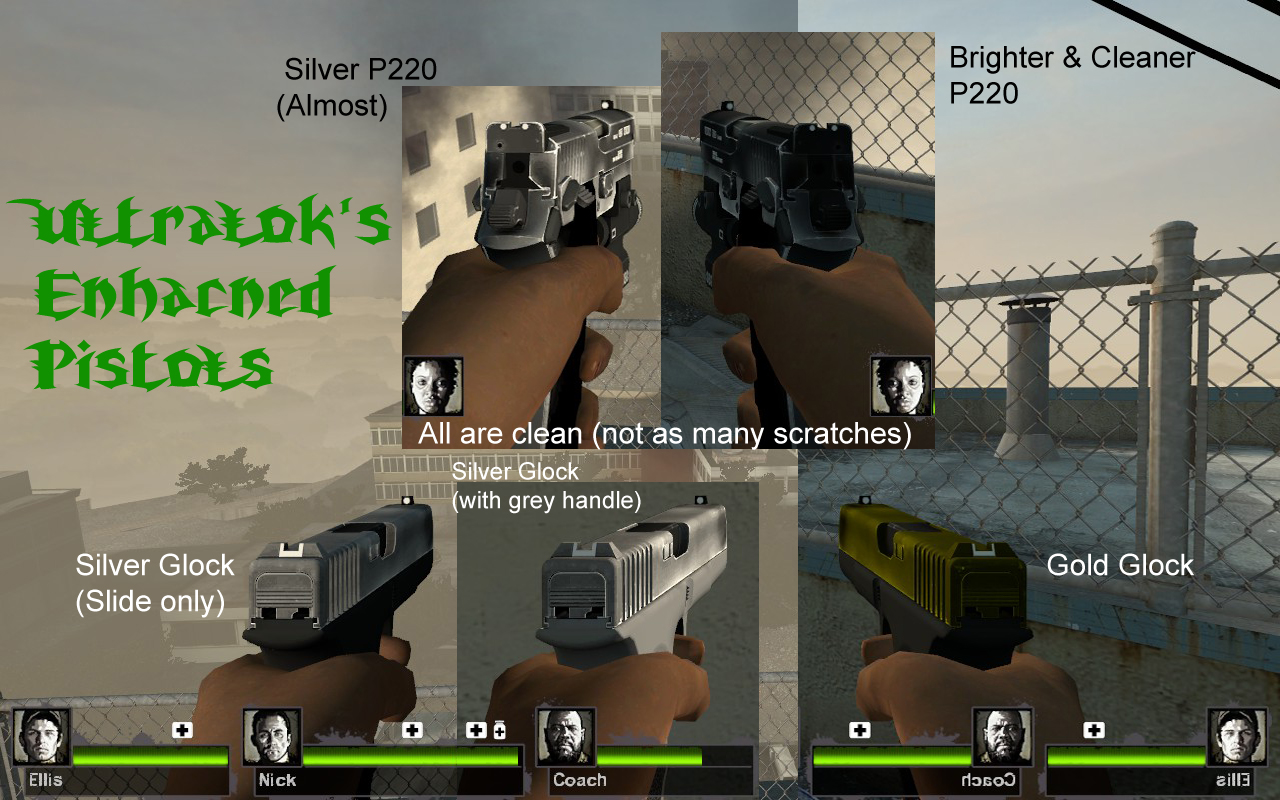 Enhanced P220, Silver or Gold Glock (UpdateD) Mod for Left 4 Dead 2 ...