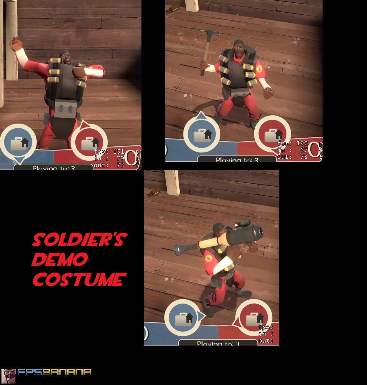 Soldier and Demo's Costume party [Team Fortress 2] [Mods]
