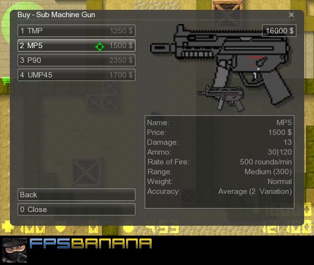 MP5k CQB Mod for CS2D | CS2D Mods