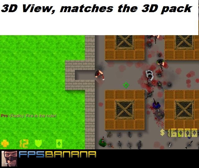 Crowbar replacement for knife with 3D sprite. Mod for CS2D | CS2D Mods