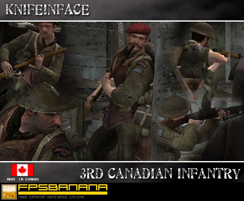 KnifeInFace's 3rd Canadian Infantry Div. [Call of Duty 2 ] [Mods]
