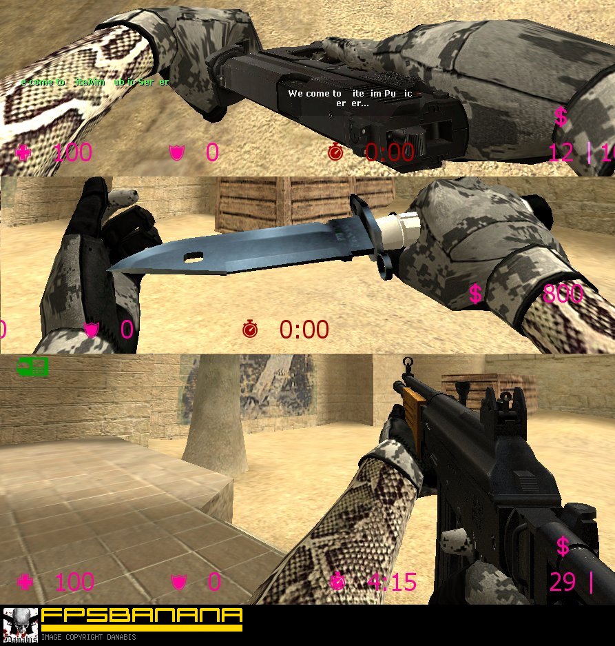 Digi Camo Gloves With Snakes For Arms LOL! Mod for Counter-Strike ...